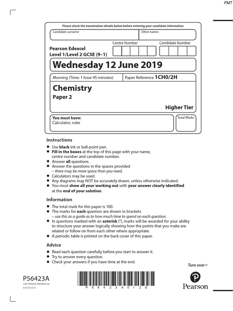 June 2019 Chemistry Paper 2 Overview | PDF | Chlorine | Petroleum