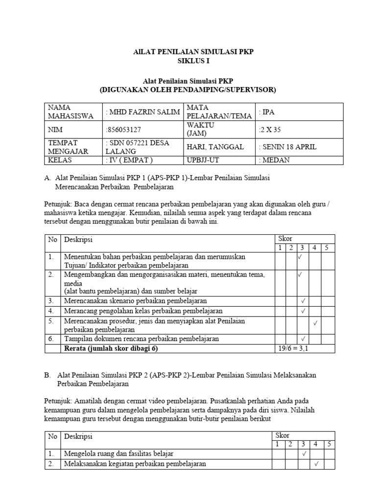ALAT Penilaian PKP | PDF | Karier & Perkembangan