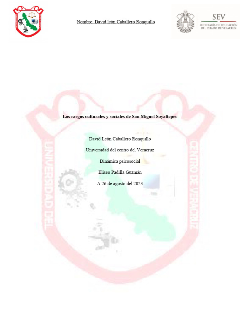 San Miguel Soyaltepec Oax-1 RASGOS IDENTITARIOS | PDF