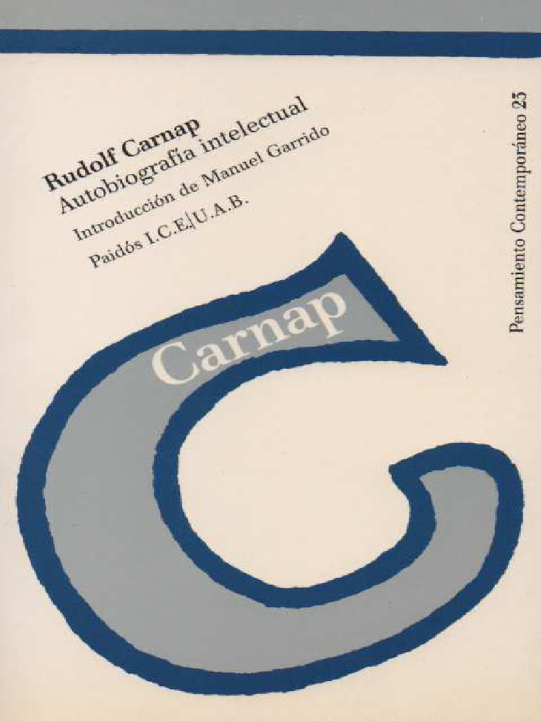 Autobiografia Rudolf Carnap | PDF