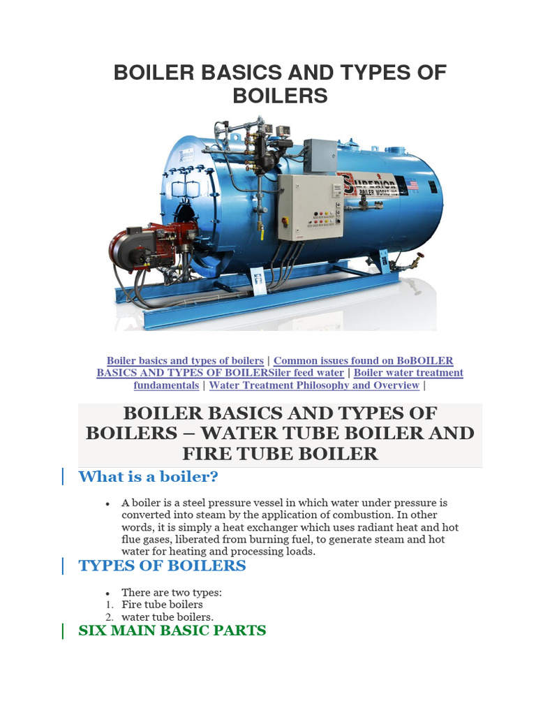 Modul 1A BOILER BASICS AND TYPES OF BOILERS | PDF | Boiler | Steam