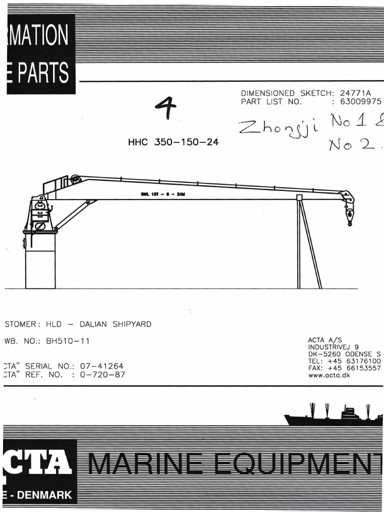 4 Acta Marine Crane - Information and Spare Parts | PDF | Screw | Pipe ...