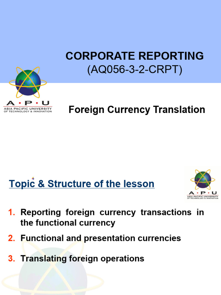 Chapter 5 Foreign Currency Translation | PDF | Income Statement | Currency