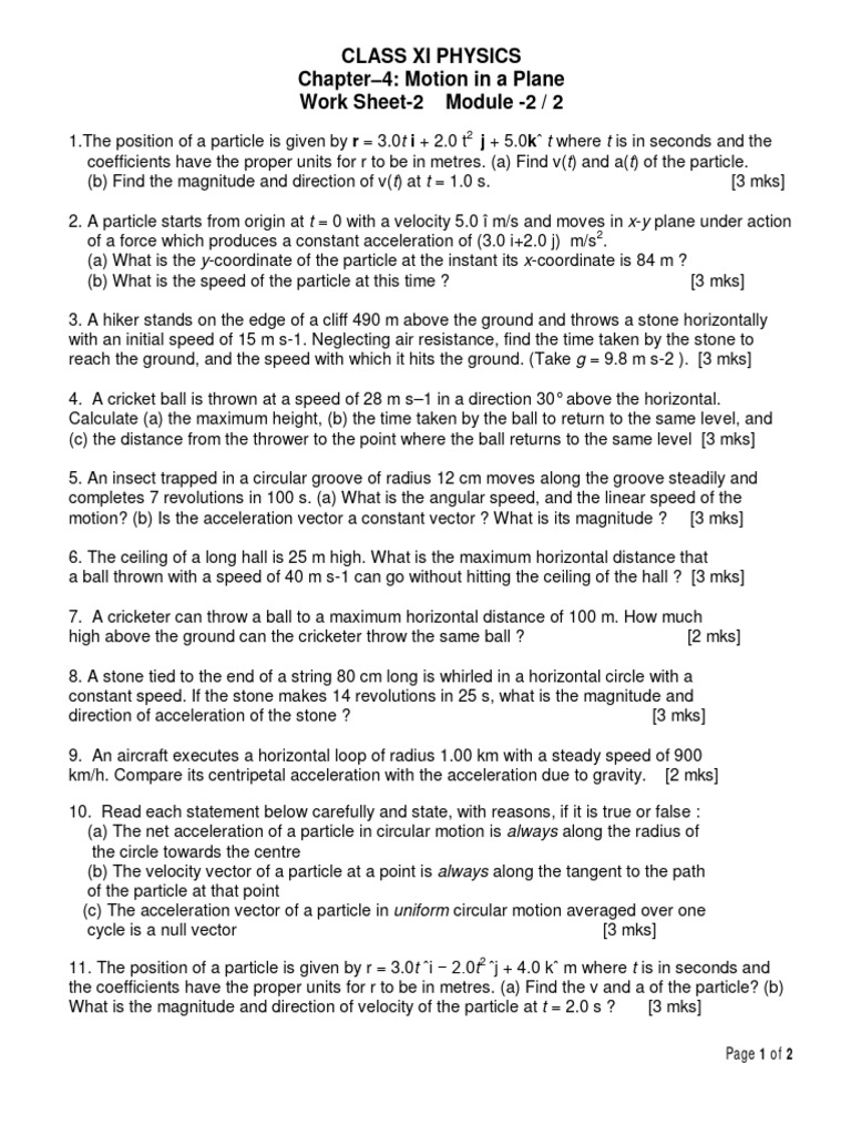 83 Worksheet | Download Free PDF | Acceleration | Motion (Physics)