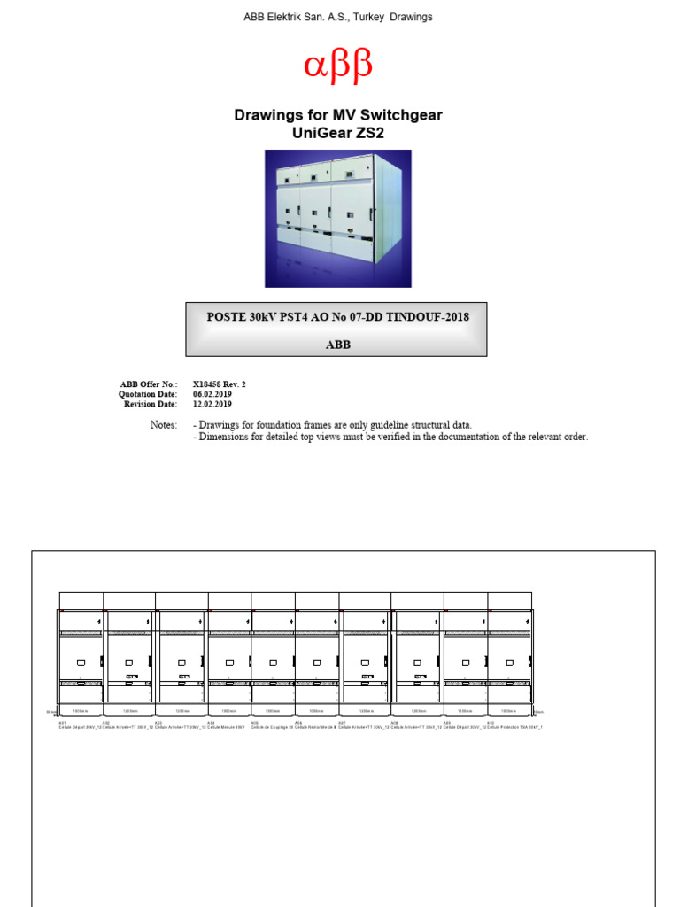 TRABB MV SWGR UG ZS2 X18458 PRO3 Drawings | PDF | Power Engineering | Electrical Equipment