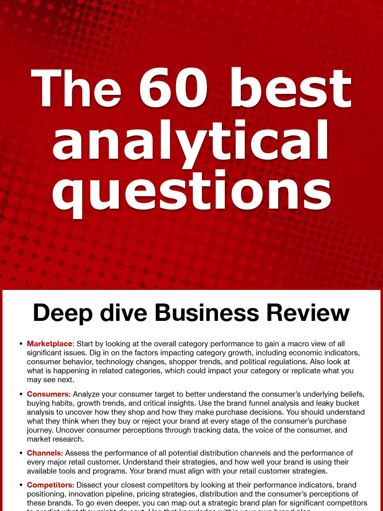 60 Best Analytical Questions-1 | PDF