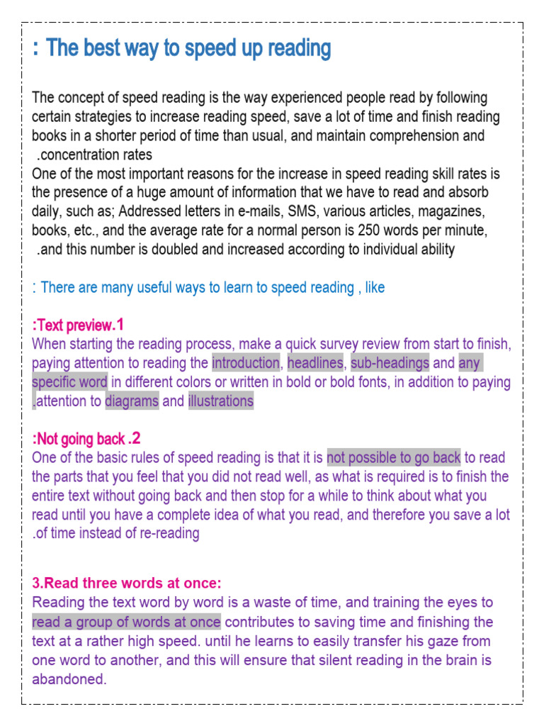 Speed Up Reading & Noting | PDF | Speed Reading | Books