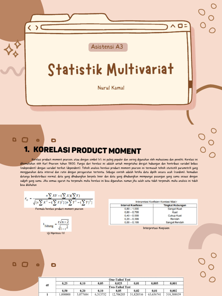 Analisis Korelasi Multivariat dalam Statistik | PDF