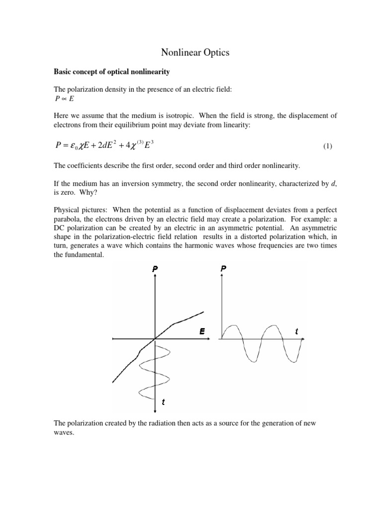 10 Nonlinear Optics | PDF