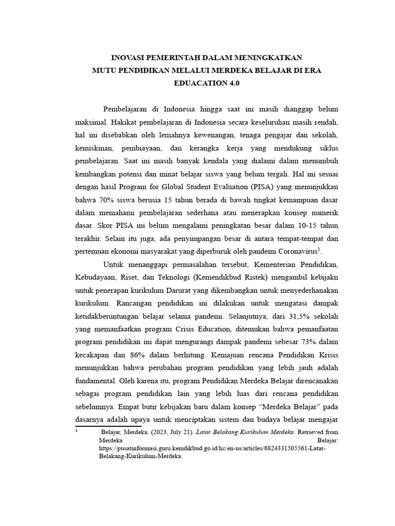 Essay Pendidikan | PDF