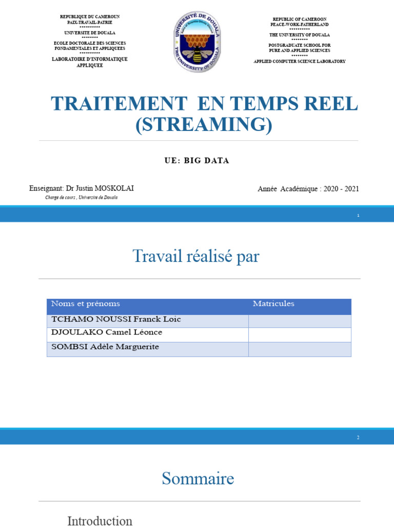 Real Time Processing Presentation Semifinal Pdf Big Data Streaming