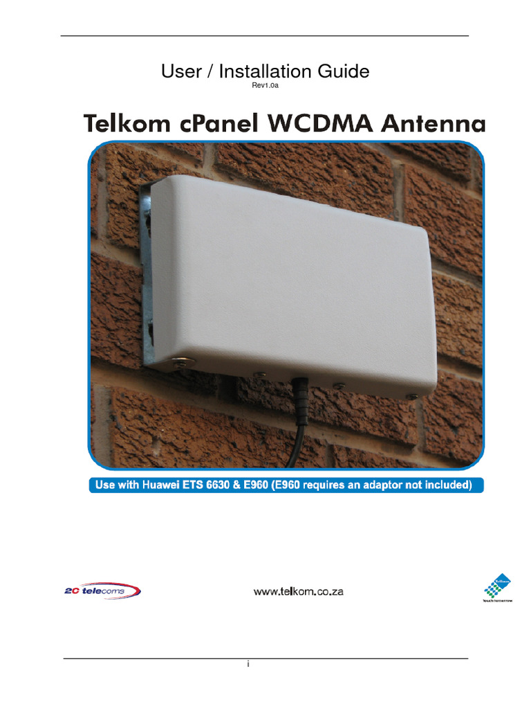 Telkom Cpanel WCDMA Antenna User - Installation Guide V1-0a | PDF