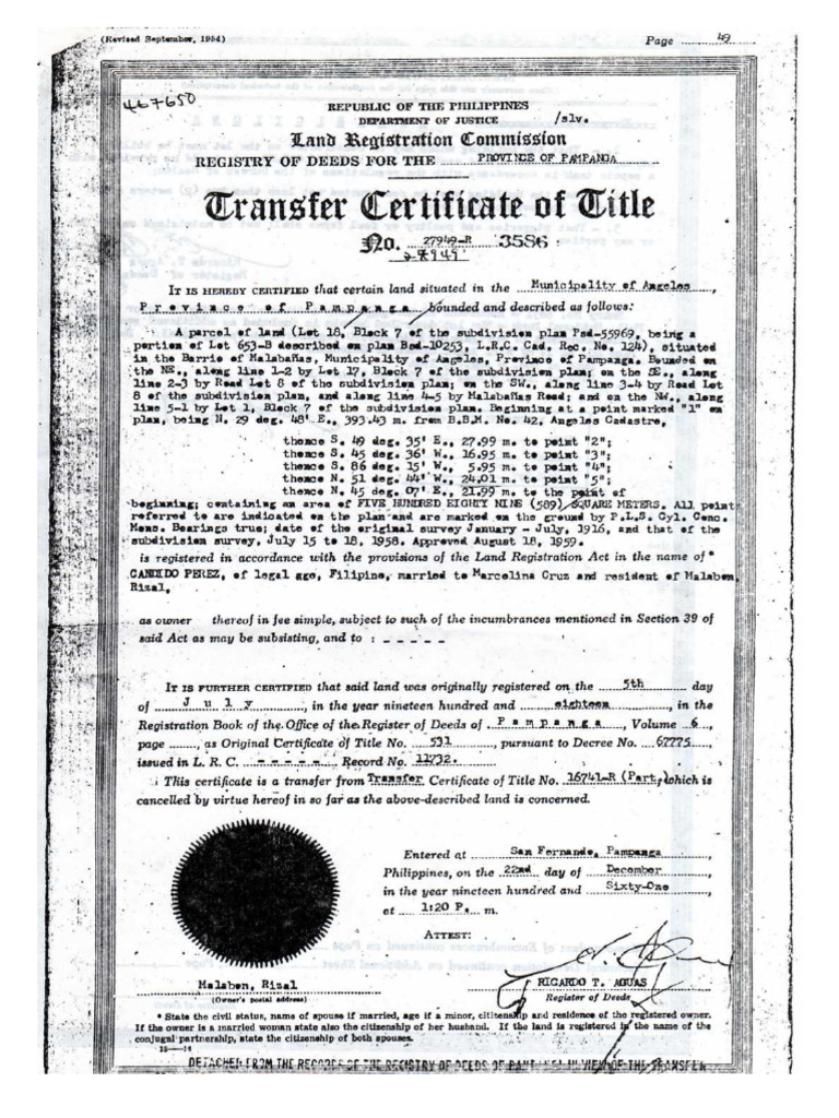Land Title Example | PDF