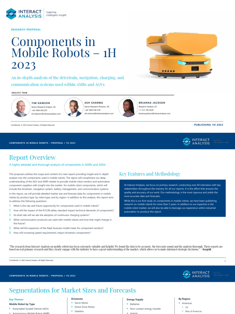 Components in Mobile Robots - 2023 - Proposal v2 | PDF | Automation