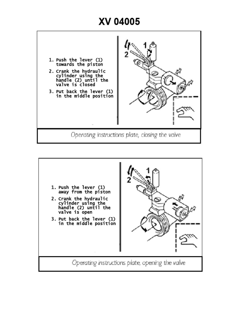 Operating XV Valve with Handwheel | PDF | Valve | Clutch