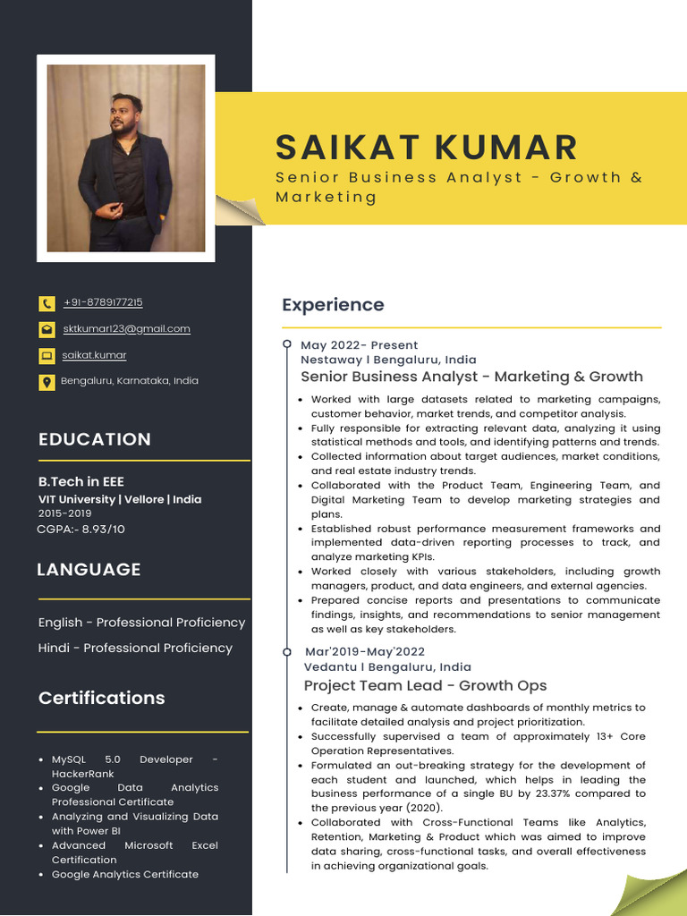 Final CV Saikat - Updated - New | PDF