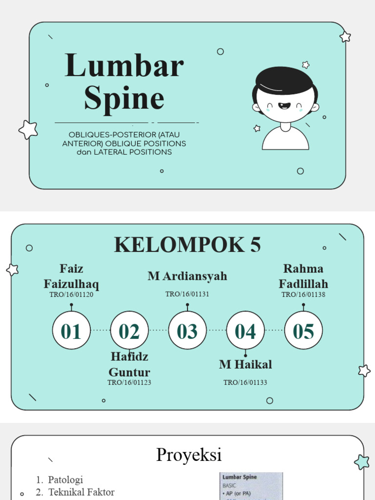 TR. Rangka Dada Dan Tulang Belakang (A) Lumbar Spine OBLIQUES-POSTERIOR (ATAU ANTERIOR) OBLIQUE ...