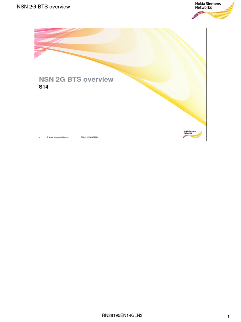 05 - RN28195EN14GLN3 - NSN - 2G BTS Overview | PDF | General Packet ...