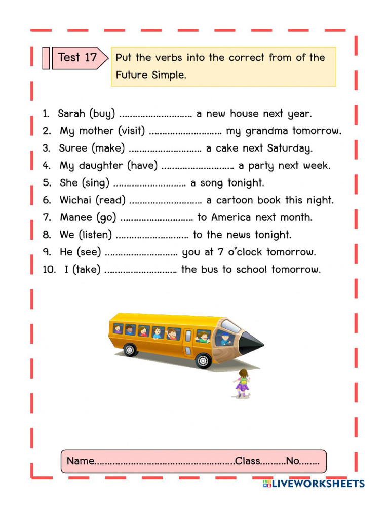 Test Future Tenses | PDF