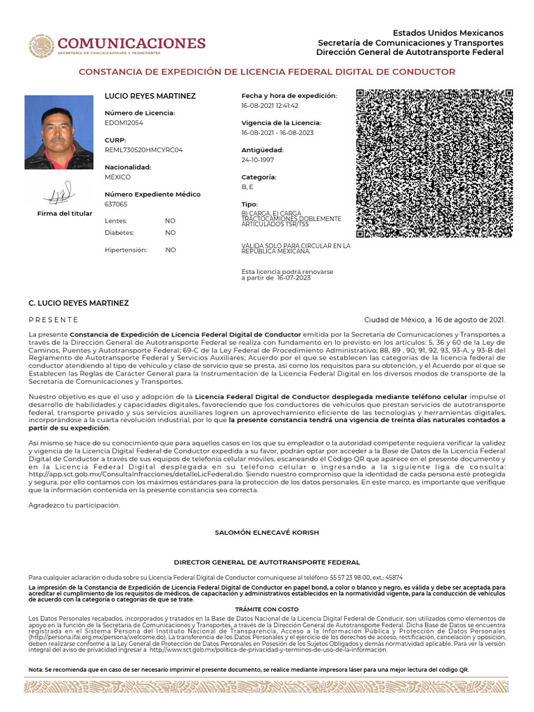 Gettemplfd Lucio Reyes - SCT | PDF | México