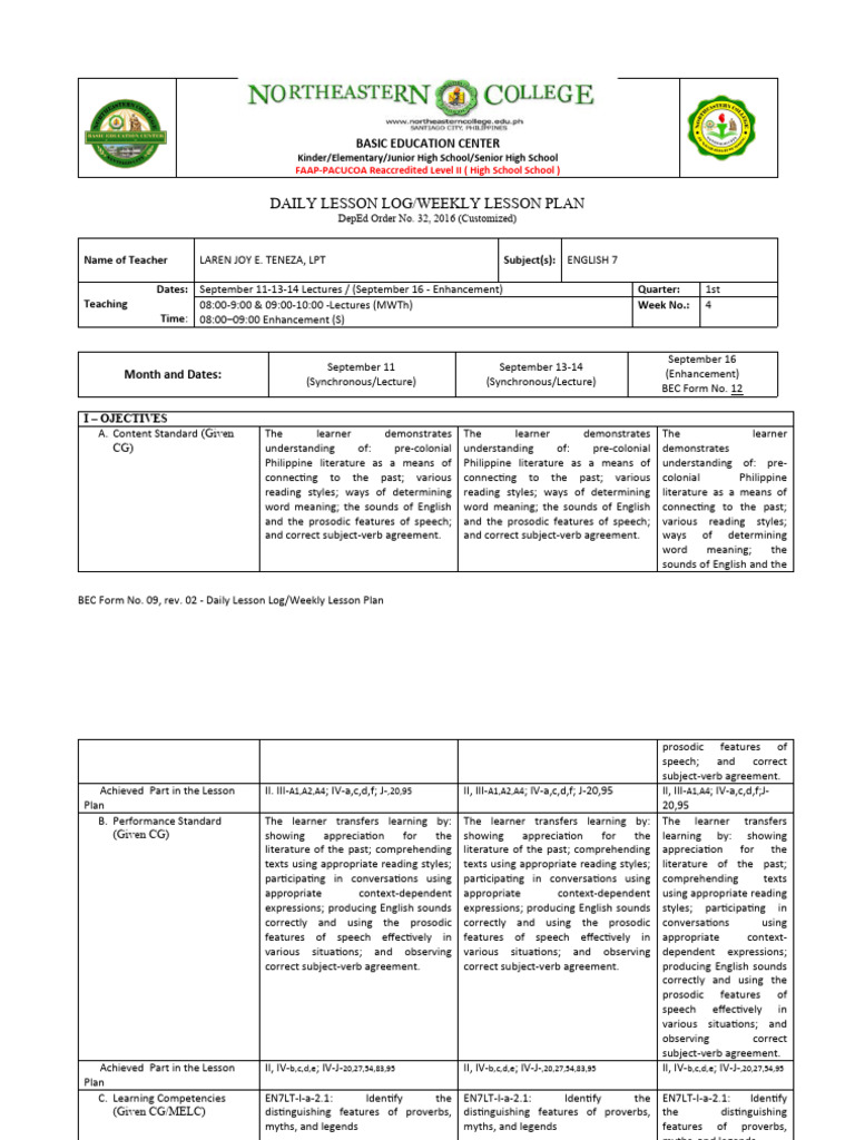 Grade-7-Week-4-Proverbs, Myths, and Legends | PDF