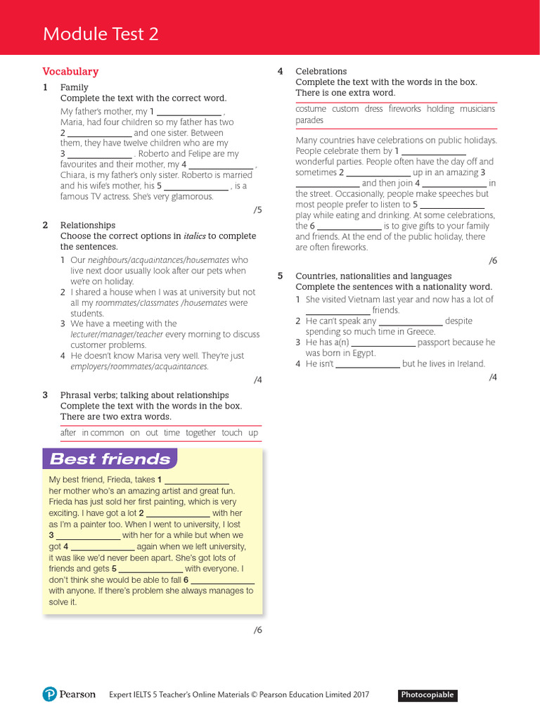 CB 5 Module Test 2 | PDF