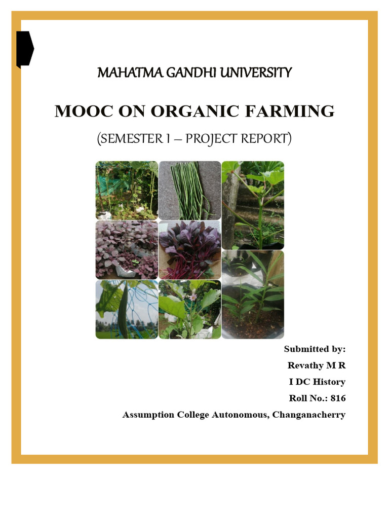 BA-History Organic Farming Sample Projects | PDF