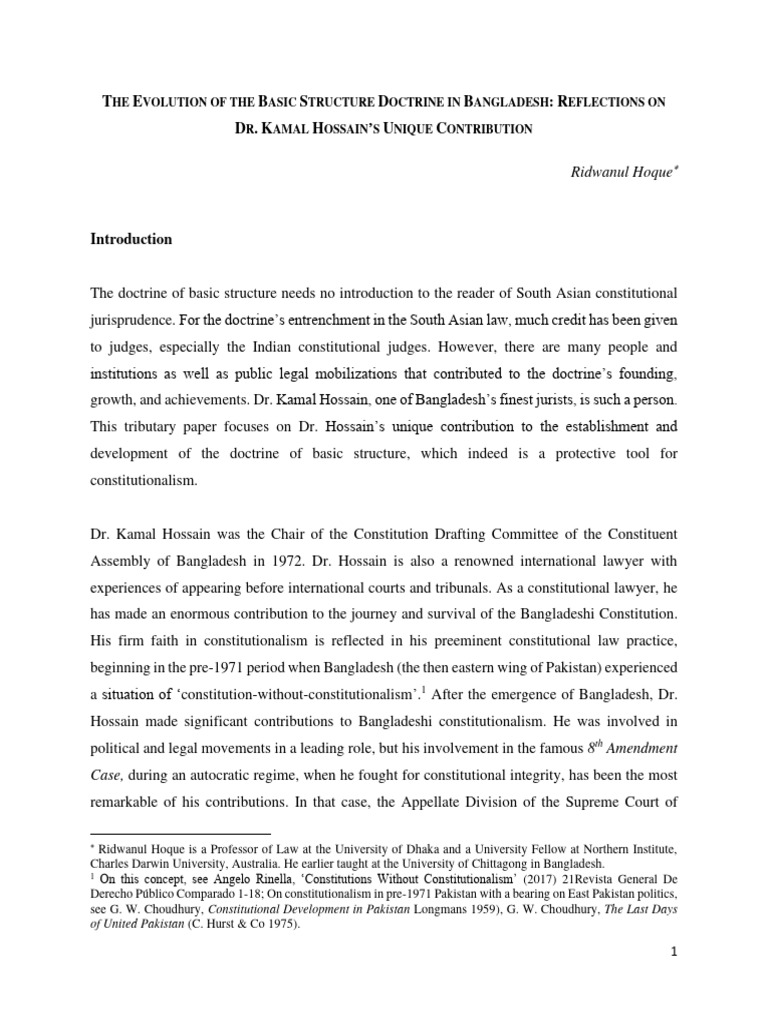 Basic Structure | PDF | Constitution | Legal Documents