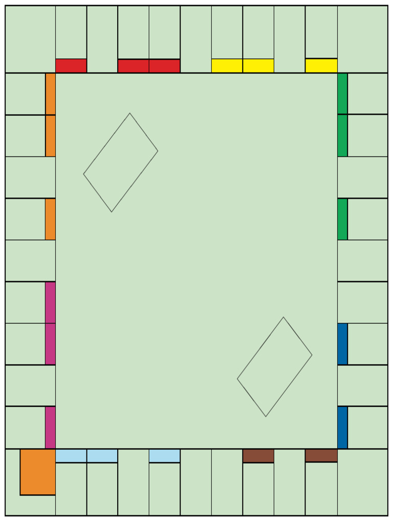 Monopoly Game Board Template - Blanco Without Monopoly Logo | PDF