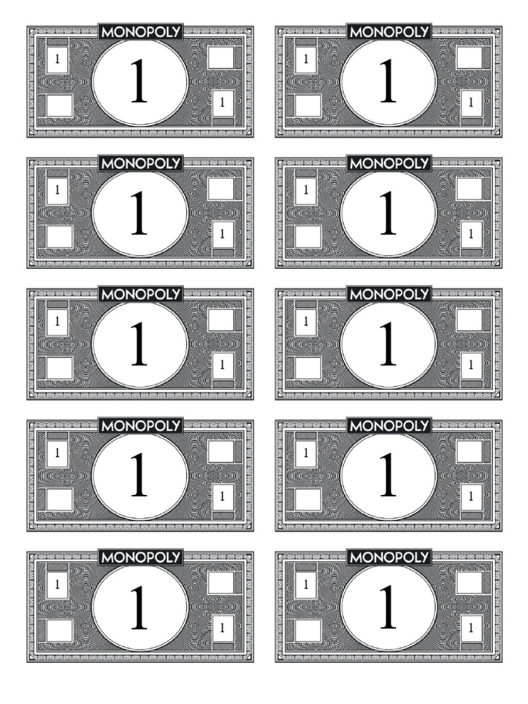 Monopoly Money Template | PDF