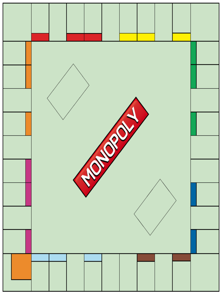 Monopoly Game Board Template - Blanco | PDF