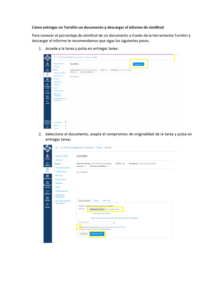 Tutorial de Turnitin y Como Descargar El Informe de Similitud | PDF