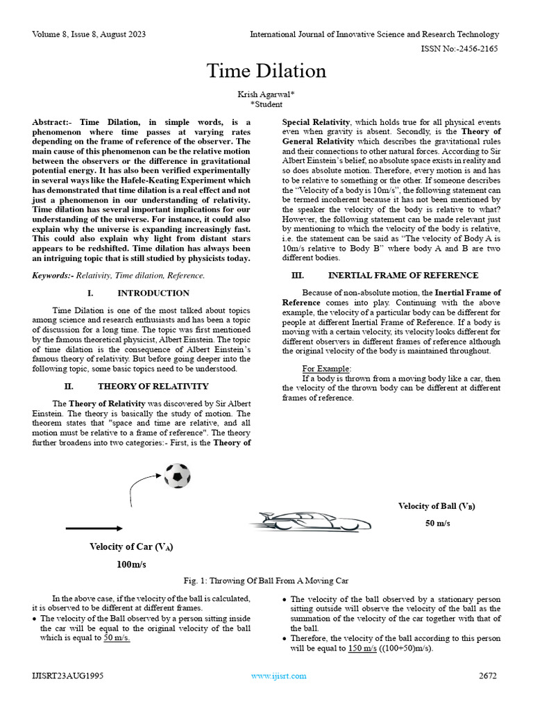 Time Dilation | Download Free PDF | Special Relativity | Time