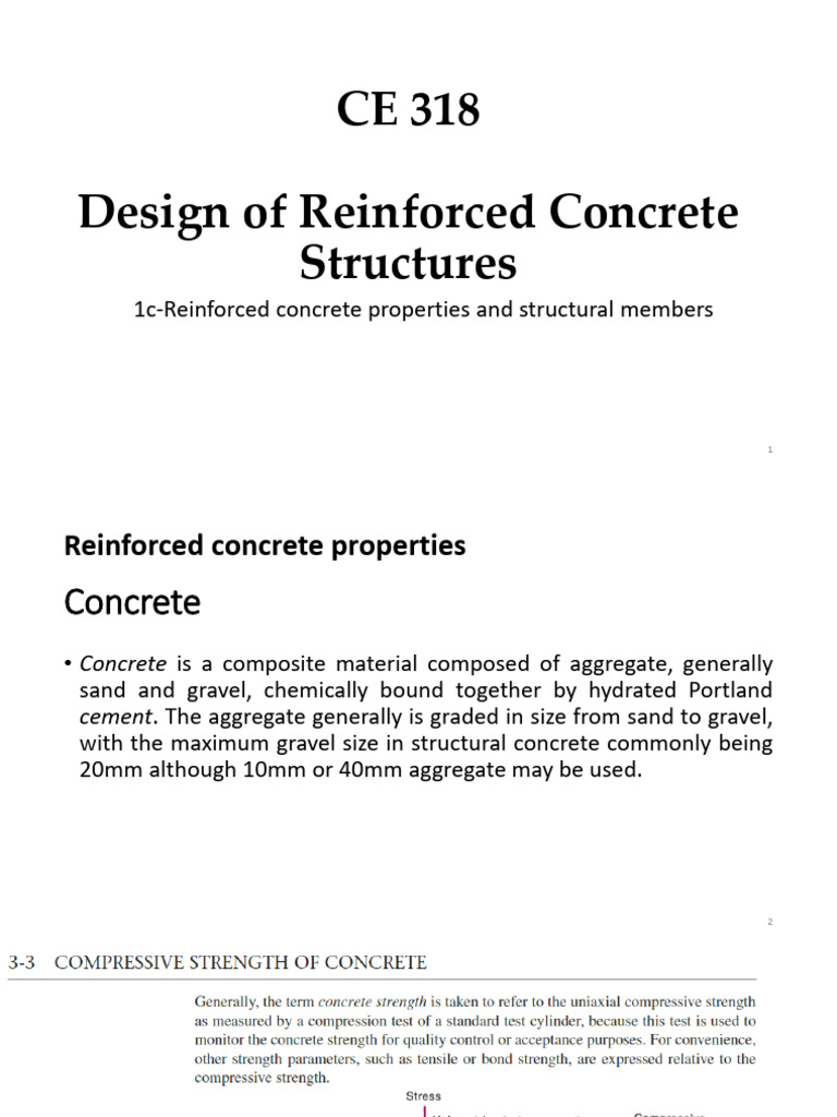 1c-Reinforced Concrete Properties and Structural Members | PDF ...