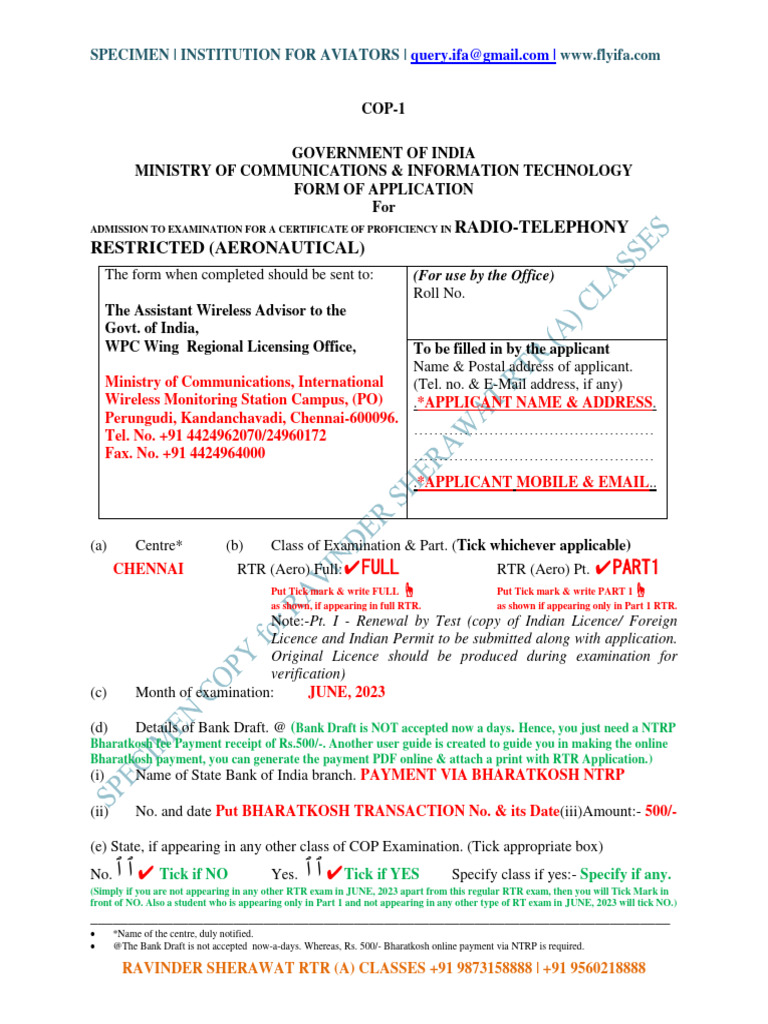 RTR Specimen For CPL | PDF | Envelope