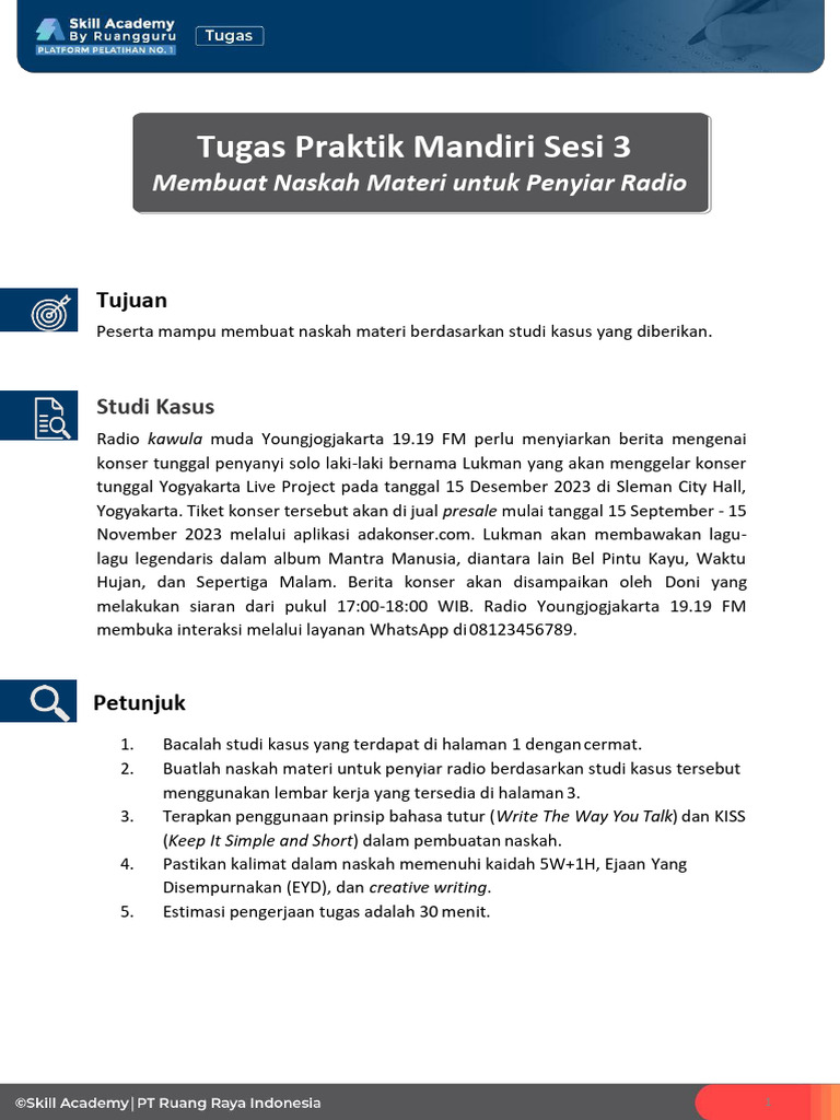TPM 3 Membuat Naskah Materi | PDF