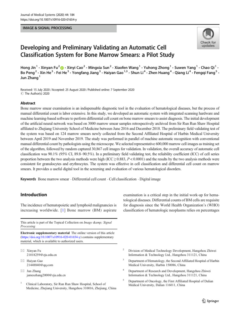 Bone Marrow Smear Cellavision | PDF | Clinical Medicine
