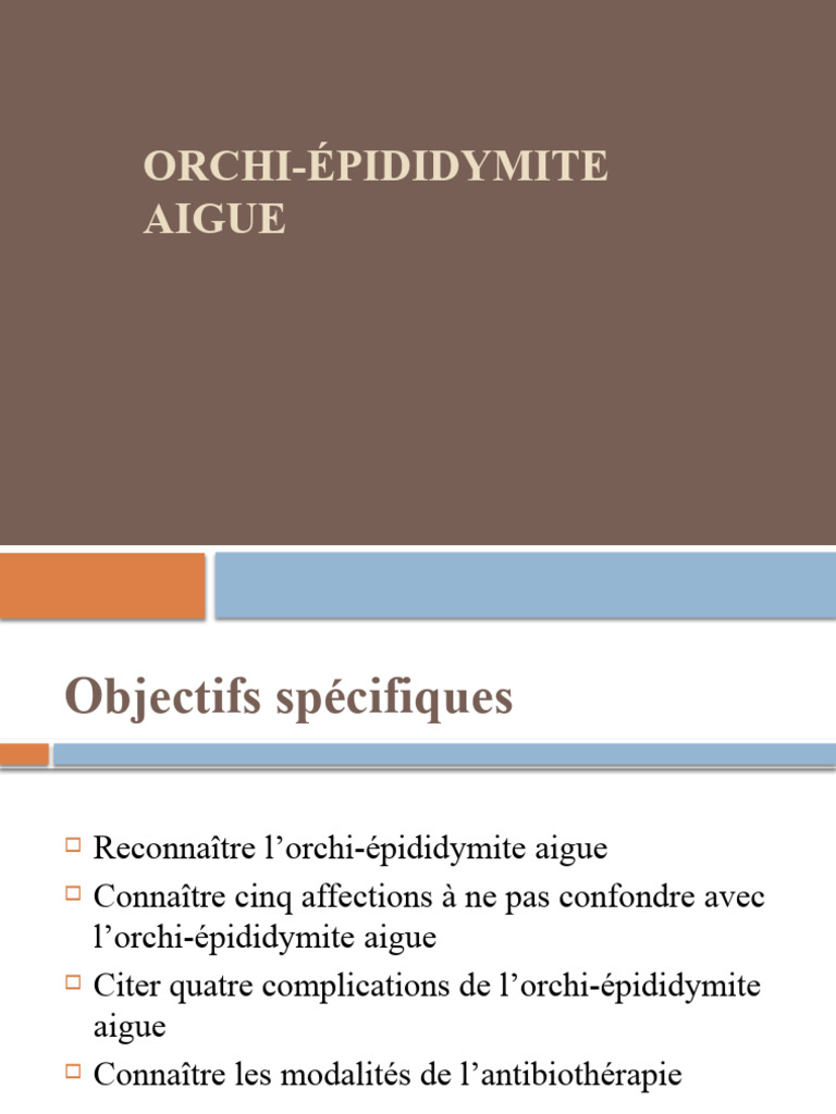 Orchi-Épididymite Aigue | PDF | Testicule | Maladies et troubles