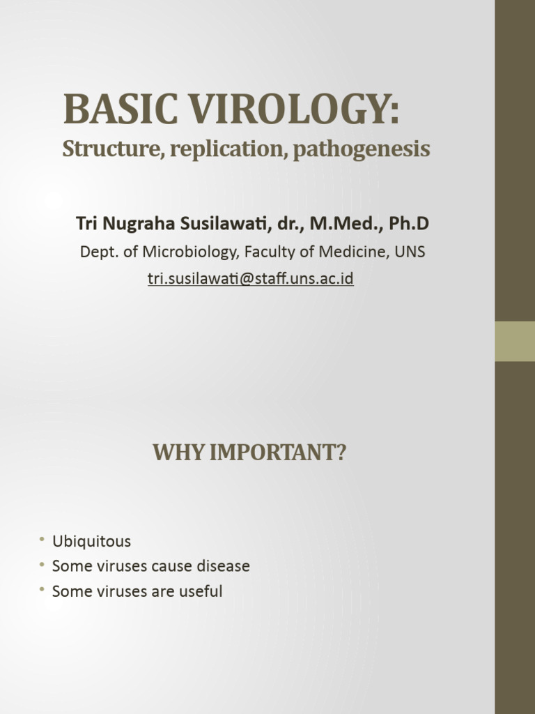 Basic Virology | PDF | Virus | Medical Specialties