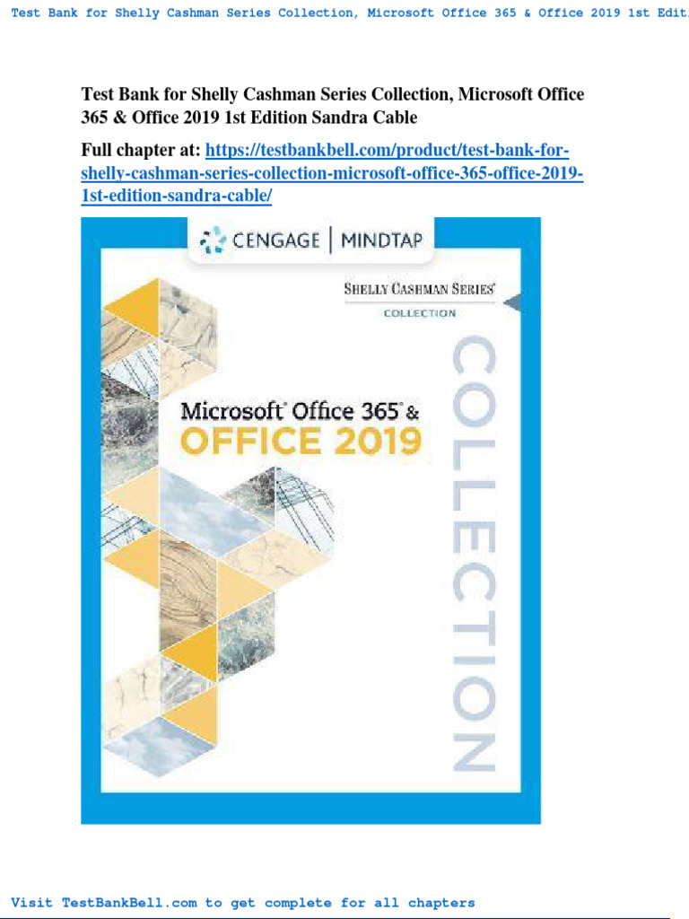 Test Bank For Shelly Cashman Series Collection Microsoft Office 365