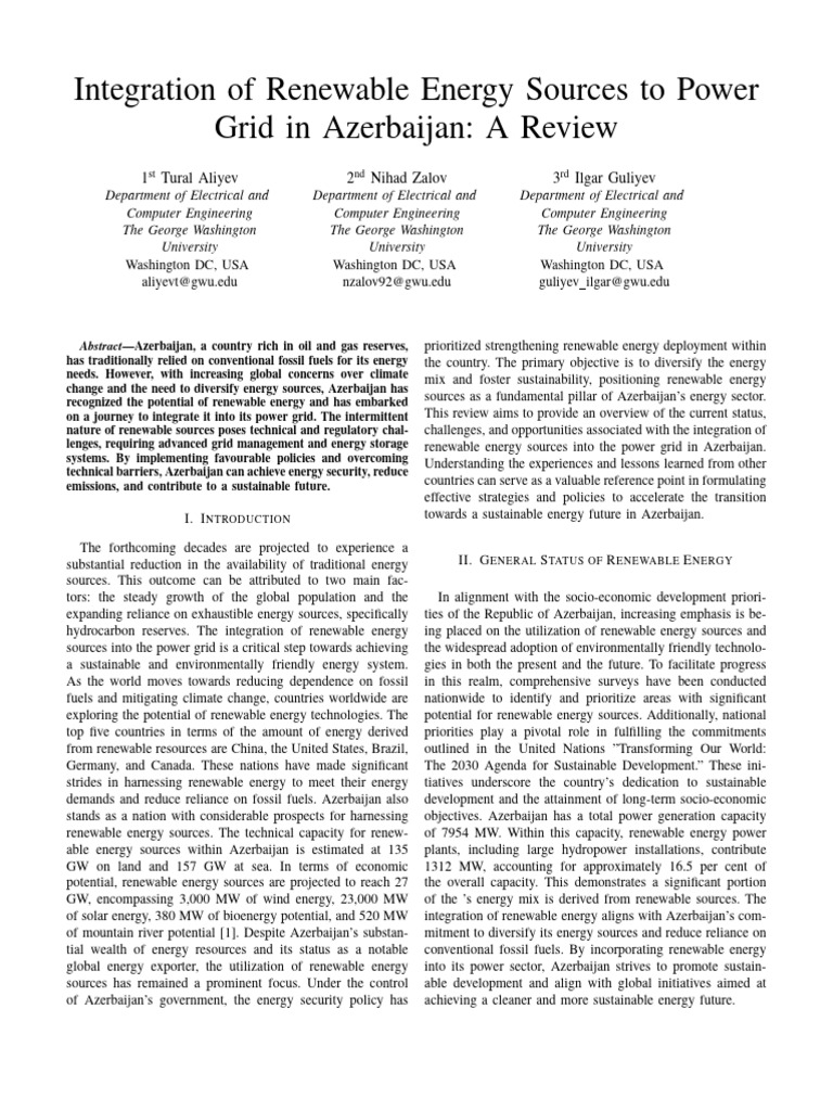 IEEE Conference | PDF | Renewable Energy | Electrical Grid