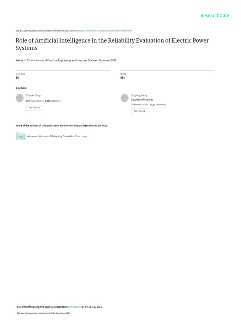 Role of Artificial Intelligence in The Reliability | PDF | Monte Carlo ...