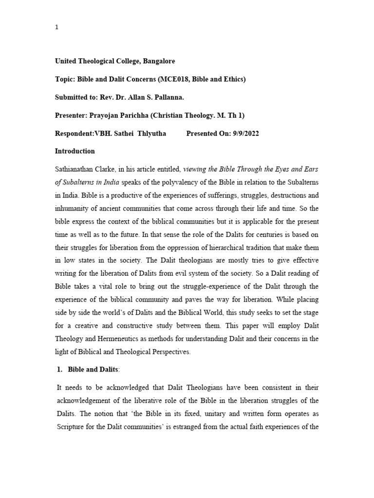 Bible and Dalits New One | PDF | Bible | Jesus