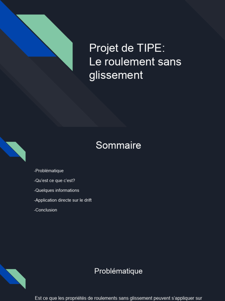 Présentation TIPE | PDF
