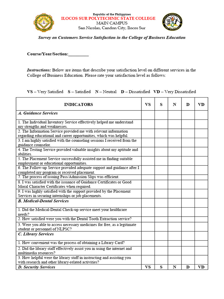 Survey Questionnaire Services | PDF