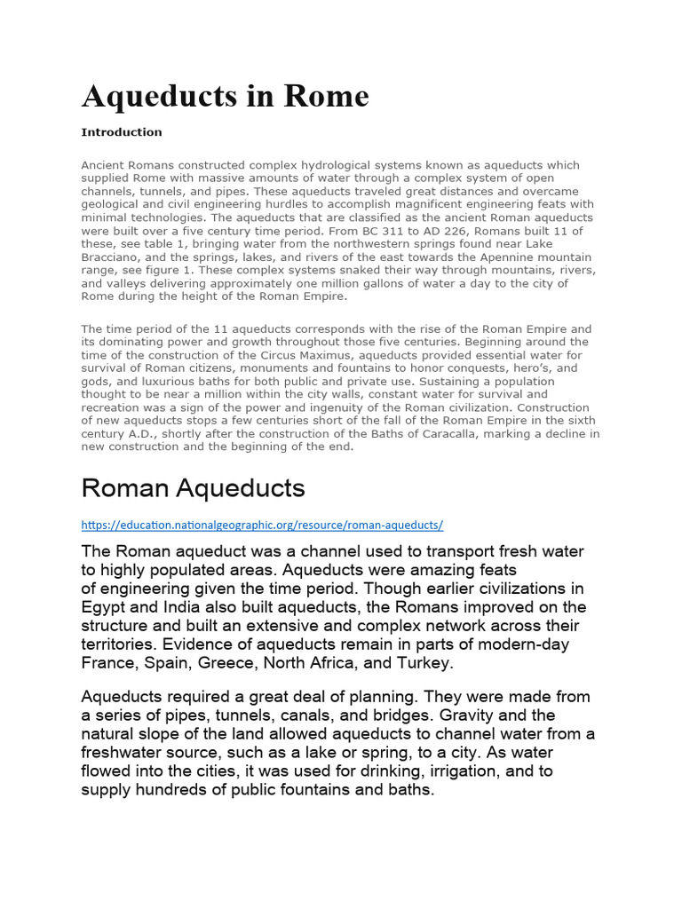 Aqueducts in Rome | PDF