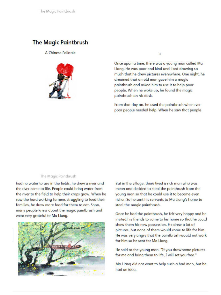 The Magic Paintbrush - Lesson Plan | PDF | Vocabulary