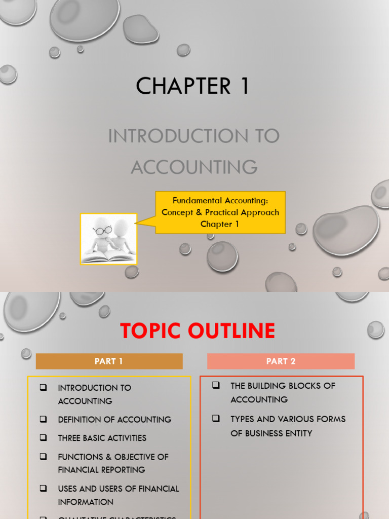 FAR110 - Topic 1 (Introduction To Accounting) | PDF