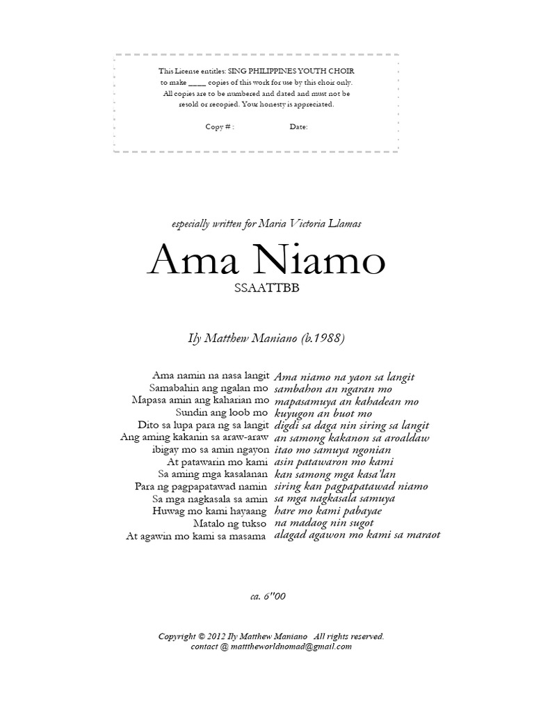 Ama Niamo SPYC | PDF