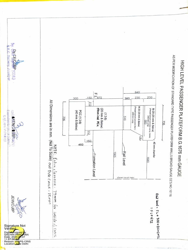 Broad Gauge Passenger Platform Design | PDF | Infrastructure | Rail ...